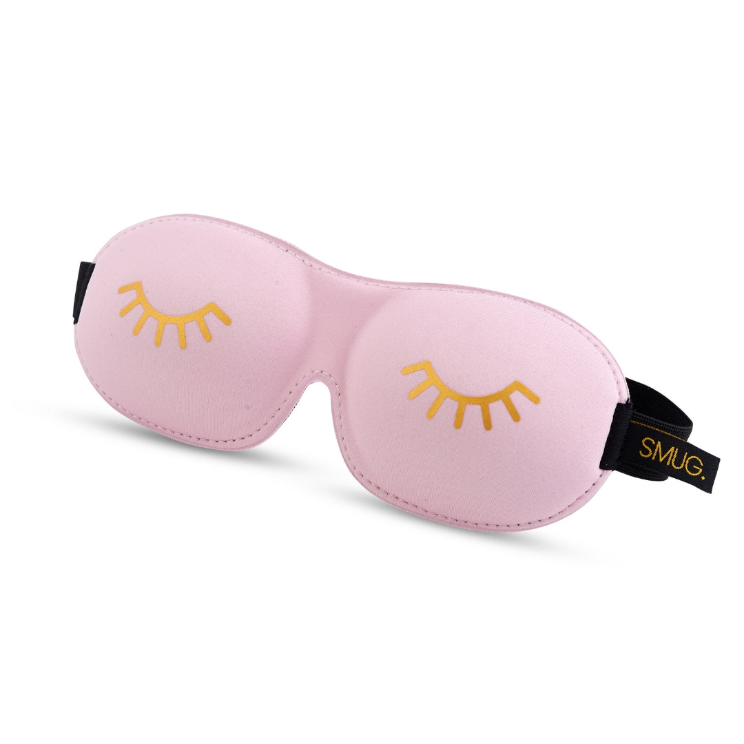 Contoured 3D Blackout Sleep Mask – Wink Baby Pink – SMUG