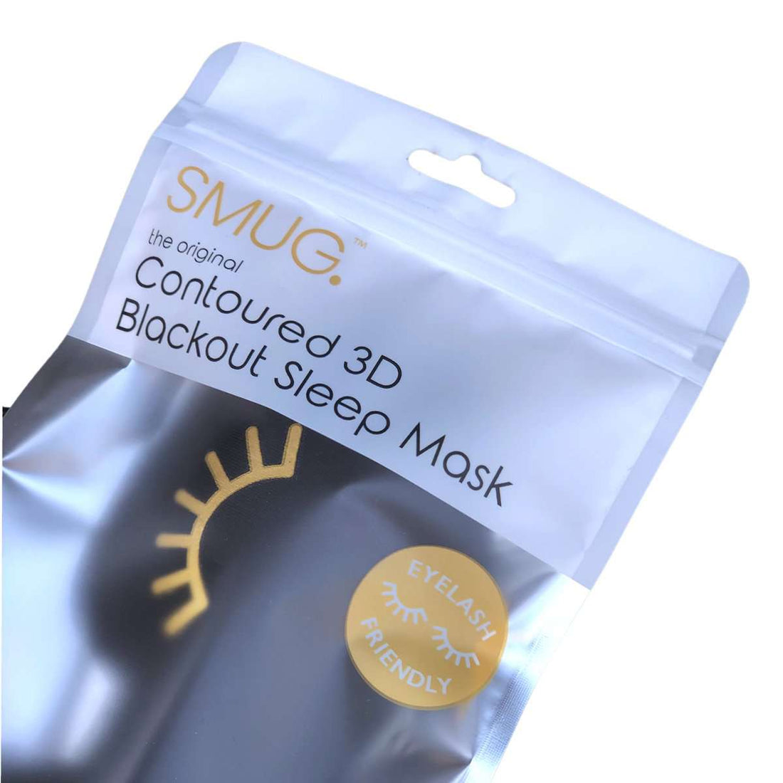 Contoured 3D Blackout Sleep Mask | Black Wink Print | SMUG.